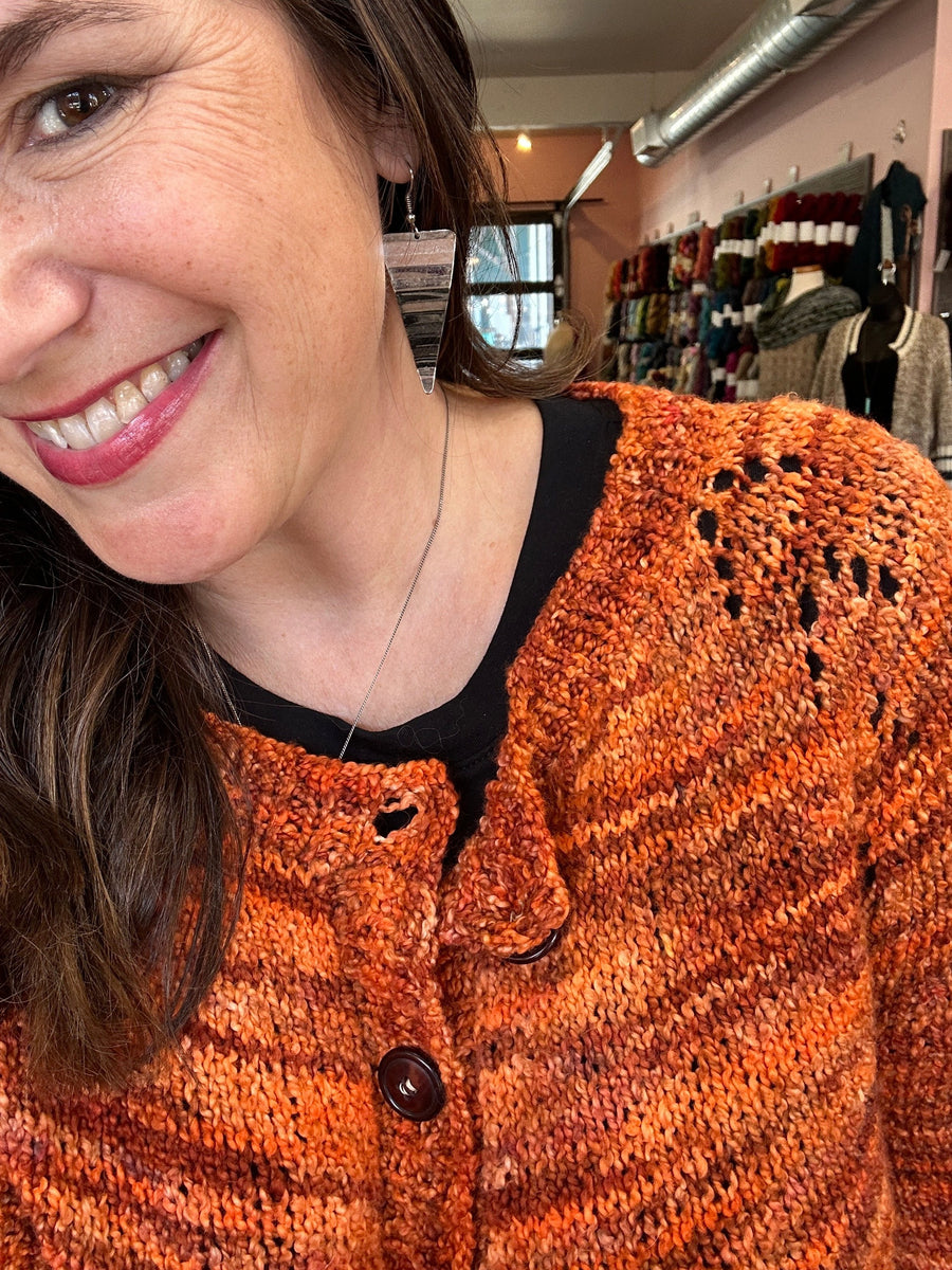 shop sample: felix cardigan handknit sweater – Knot Another Hat